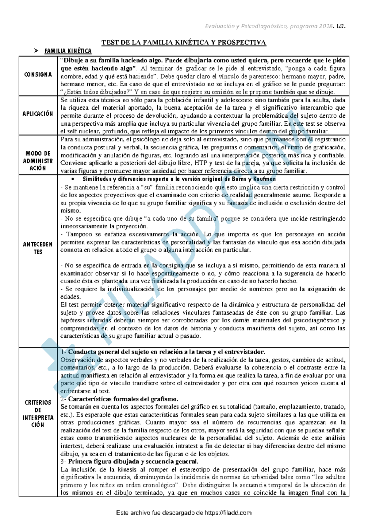 Unidad 3 Evaluacion Y Psicodiagnostico-3-6 1 - TEST DE LA FAMILIA ...