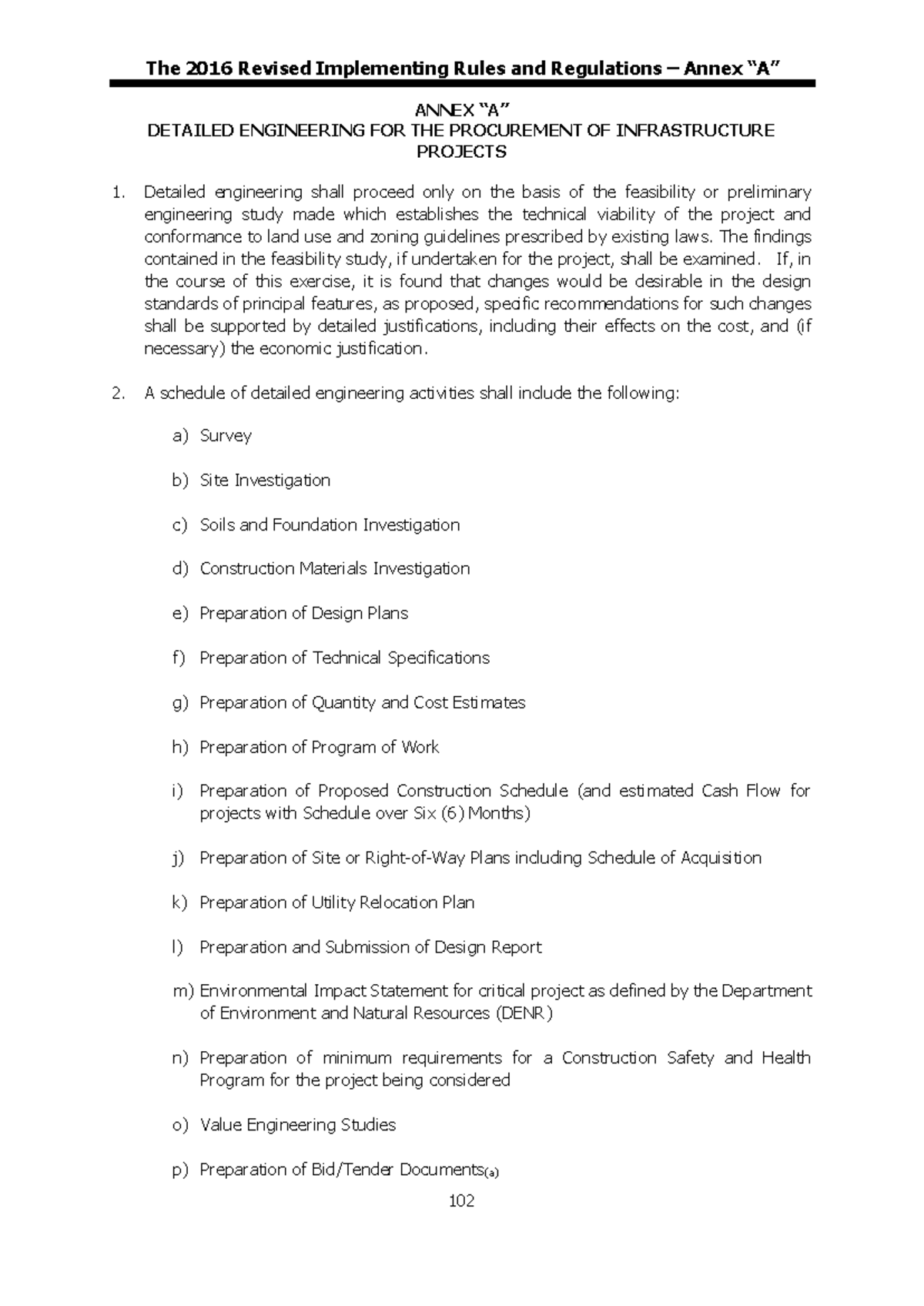 Annex A - Detailed Engineering - ANNEX “A” DETAILED ENGINEERING FOR THE ...