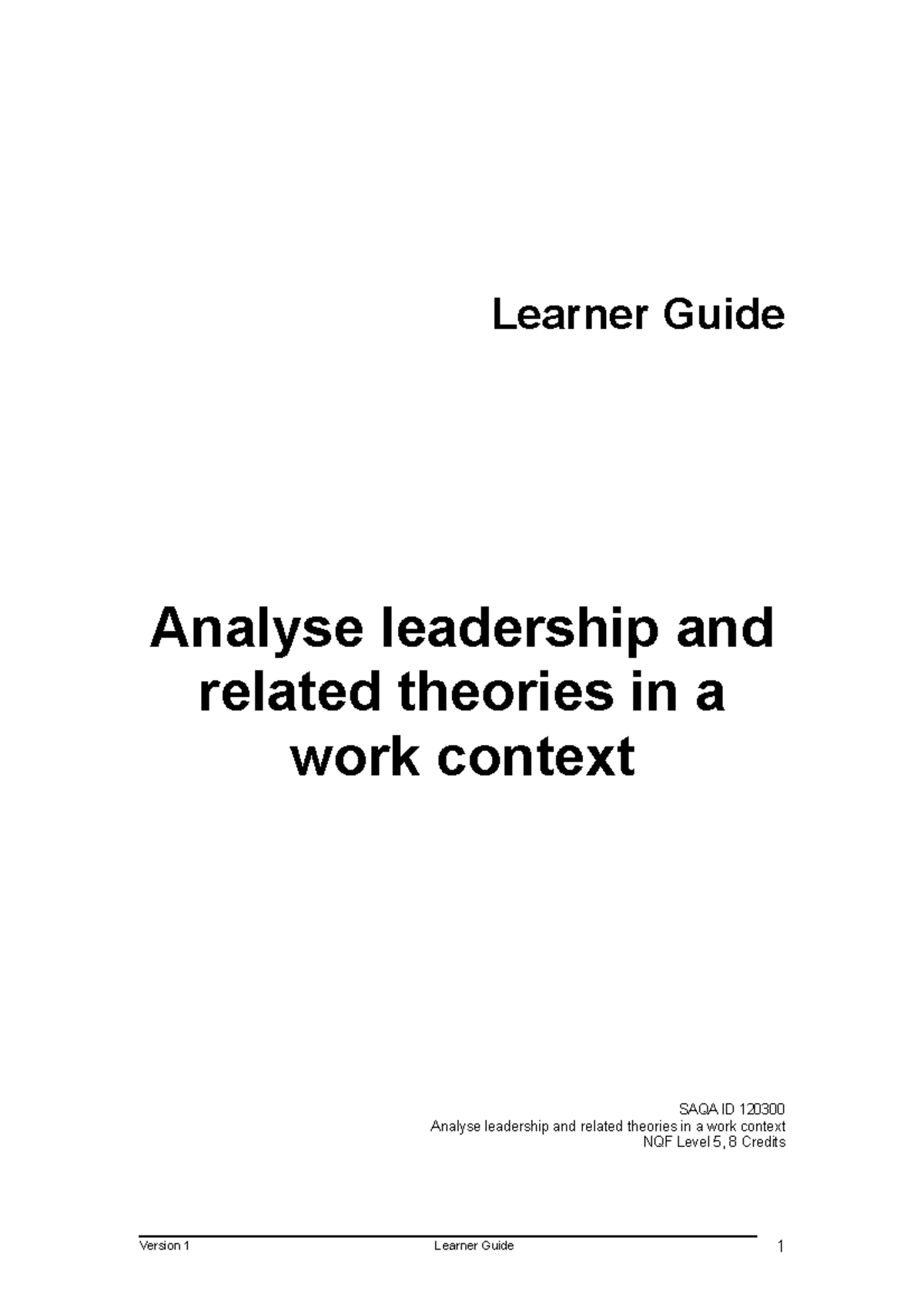 120300 Learner Guide - Management and business leadership studies ...