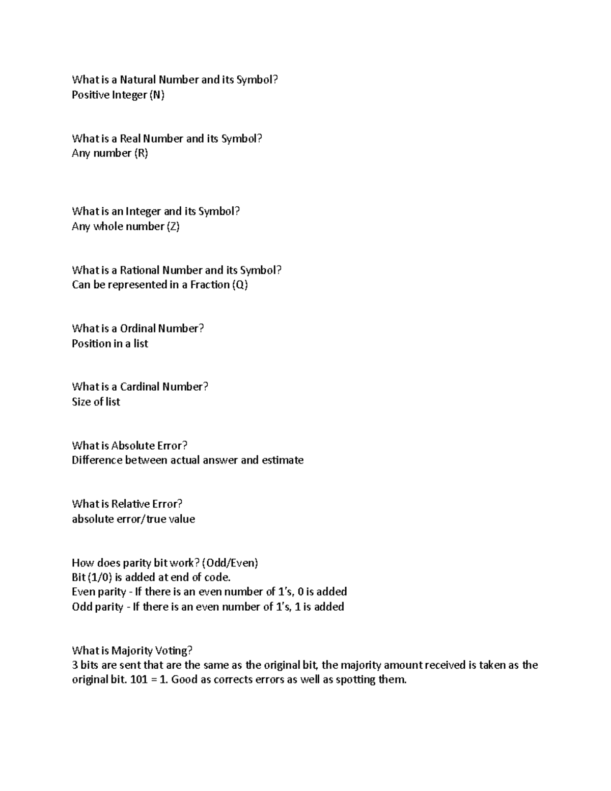 Computer science 1 - What is a Natural Number and its Symbol? Positive ...