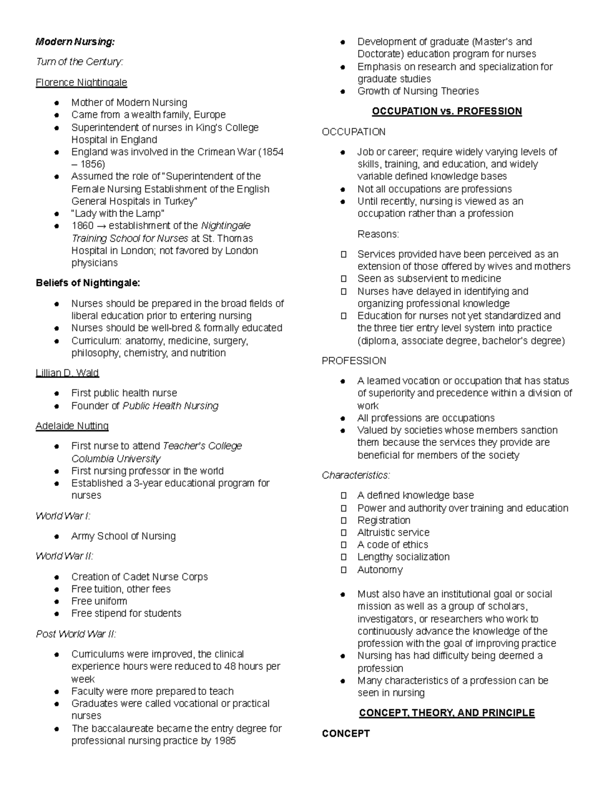 TFN- Notes- Complete - TFN Reviewer - Modern Nursing: Turn of the ...