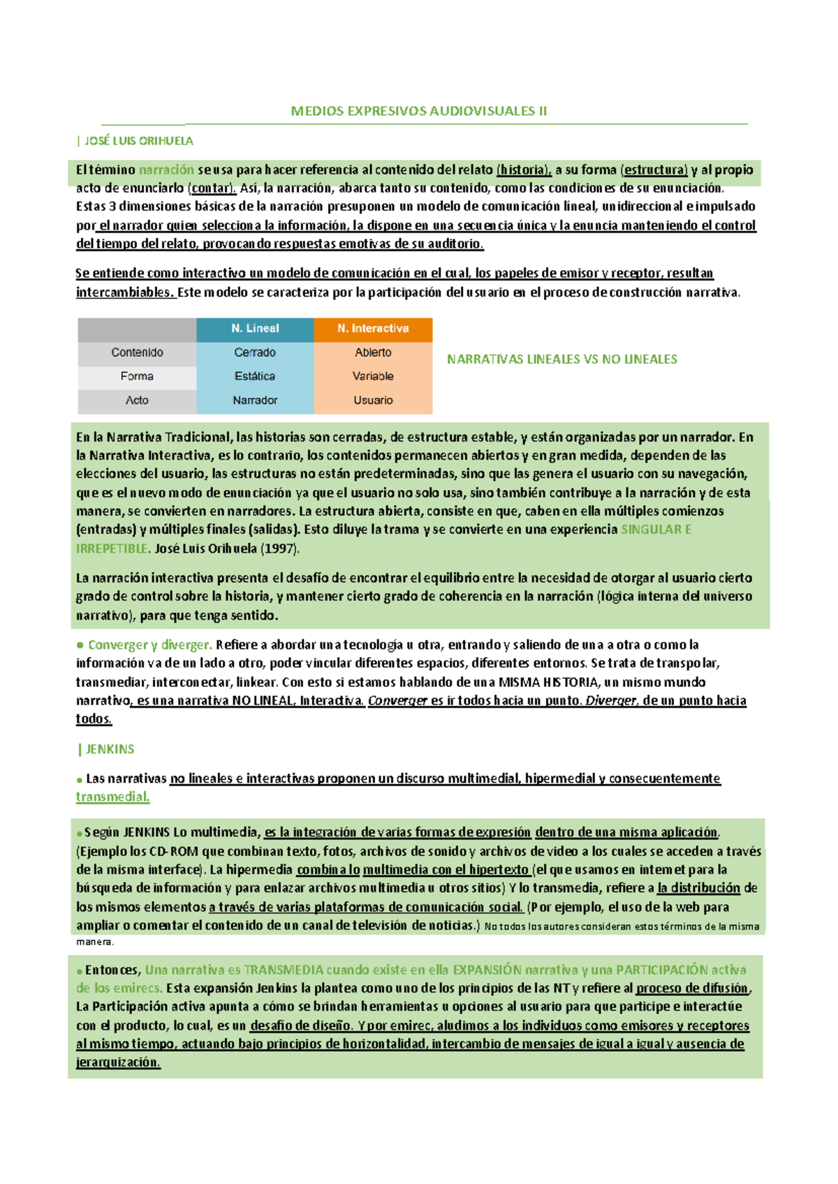 Medios Expresivos Audiovisuales II - MEDIOS EXPRESIVOS AUDIOVISUALES II | JOSÉ LUIS ORIHUELA El ...