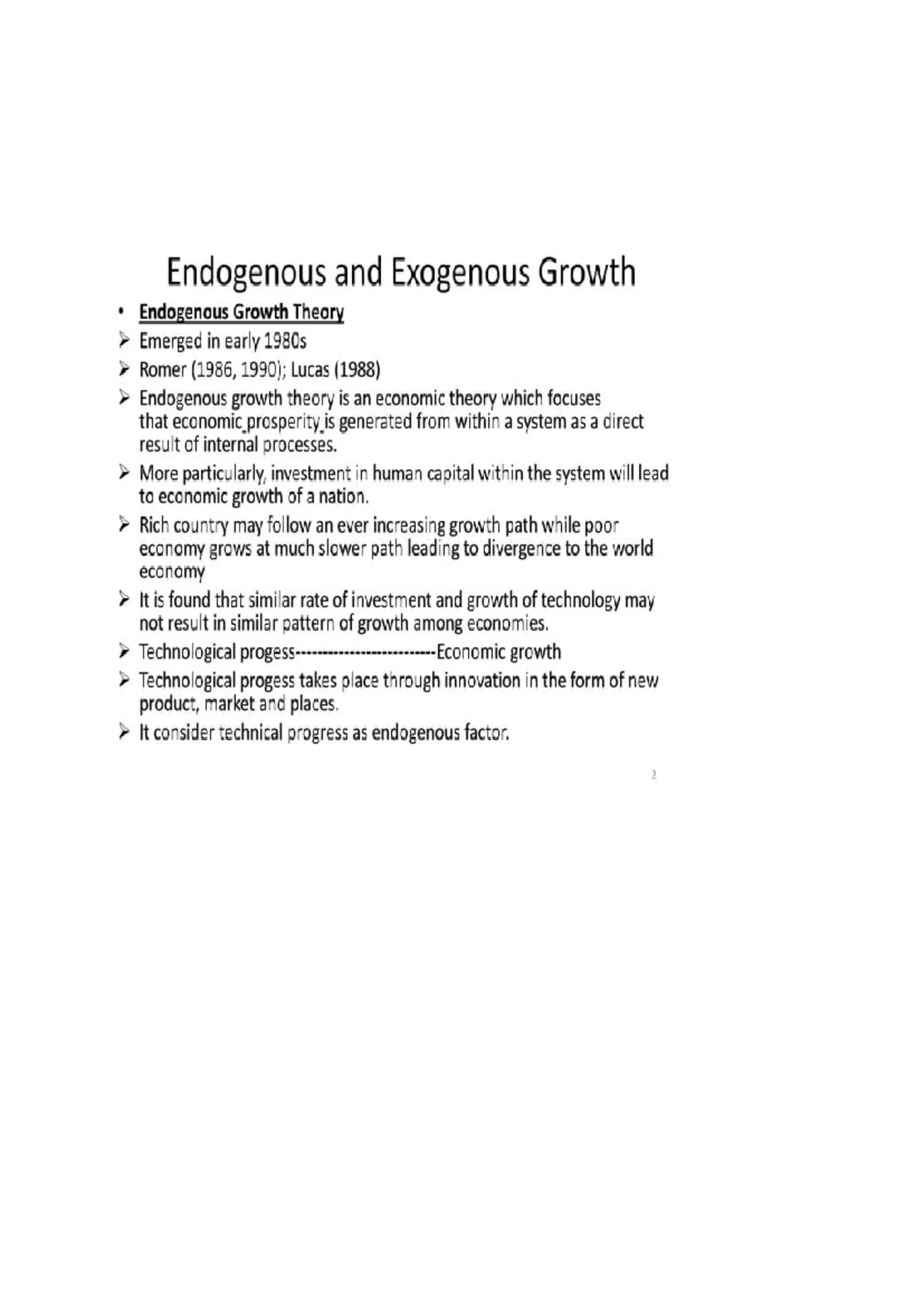 Endogenous , exogenous and Harrod Domar theory of growth - BA Economics ...