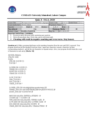 Sp19-bcs-77( Asdccnlb) - ASSIGNMENT # 03 SUBMITTED BY: HAMZA NADEEM ...