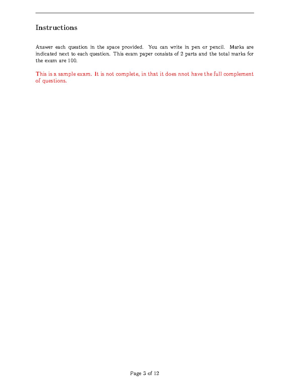FIT1043 Sample 2016 - Instructions Answer each question in the space ...