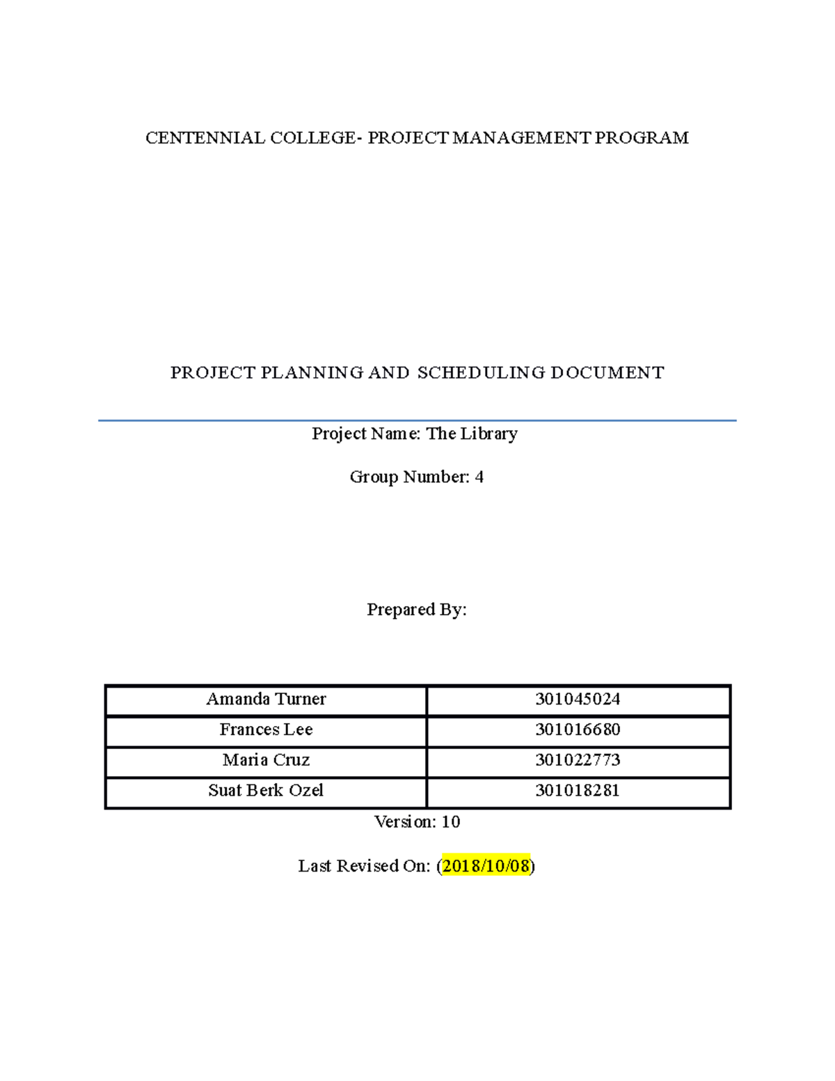 Scope-Management-Plan- Final - CENTENNIAL COLLEGE- PROJECT MANAGEMENT ...