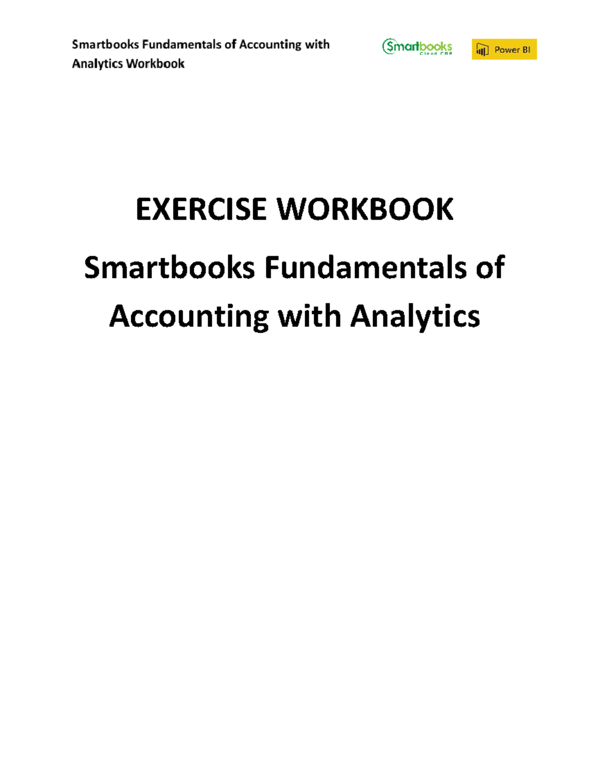WORKBOOK ASSIGNMENT - EXERCISE WORKBOOK Smartbooks Fundamentals of ...