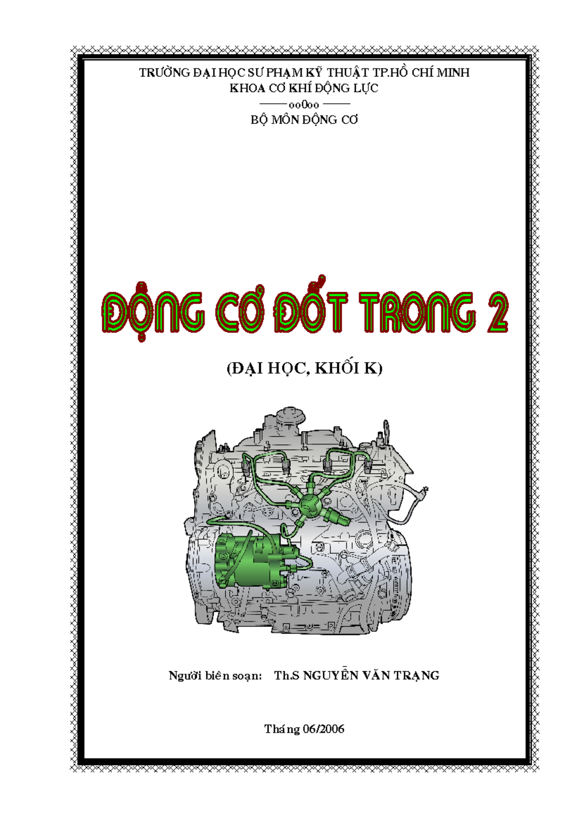 Dongcodottrong 2 - Tinh Toan Ket Cau Dong Co Dot Trong - TRÖÔØNG ÑAÏI HOÏC SÖ PHAÏM KYÕ THUAÄT ...