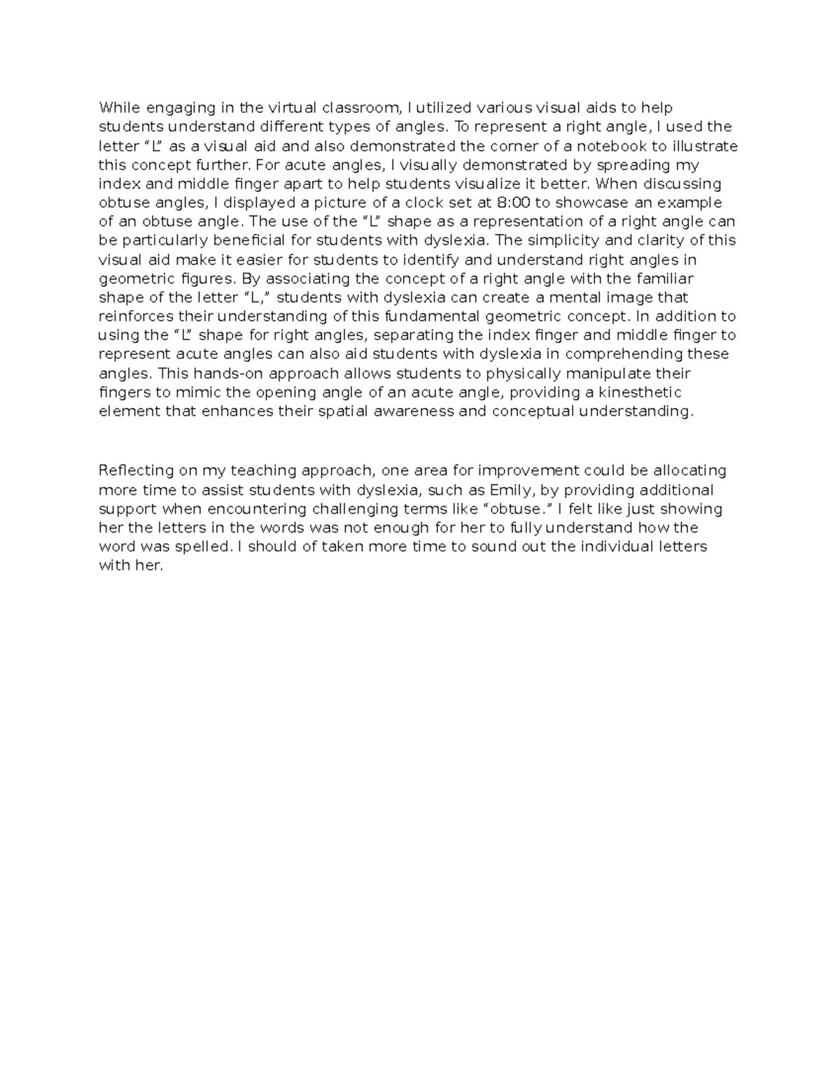 2 - assesment 2 - While engaging in the virtual classroom, I utilized ...