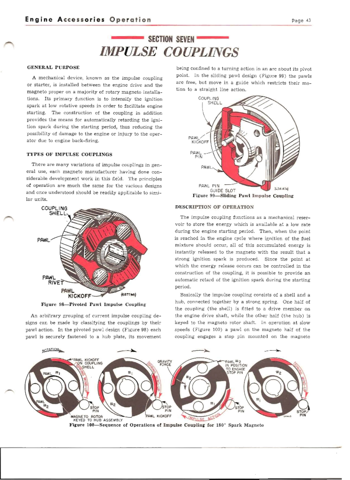 Magnets Impulse Coupling - Engine Accessories Operation Page 43 SECTION ...