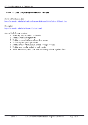 Tutorial exercises for Introduction to PFDA - Tutorial 1 –Programming ...