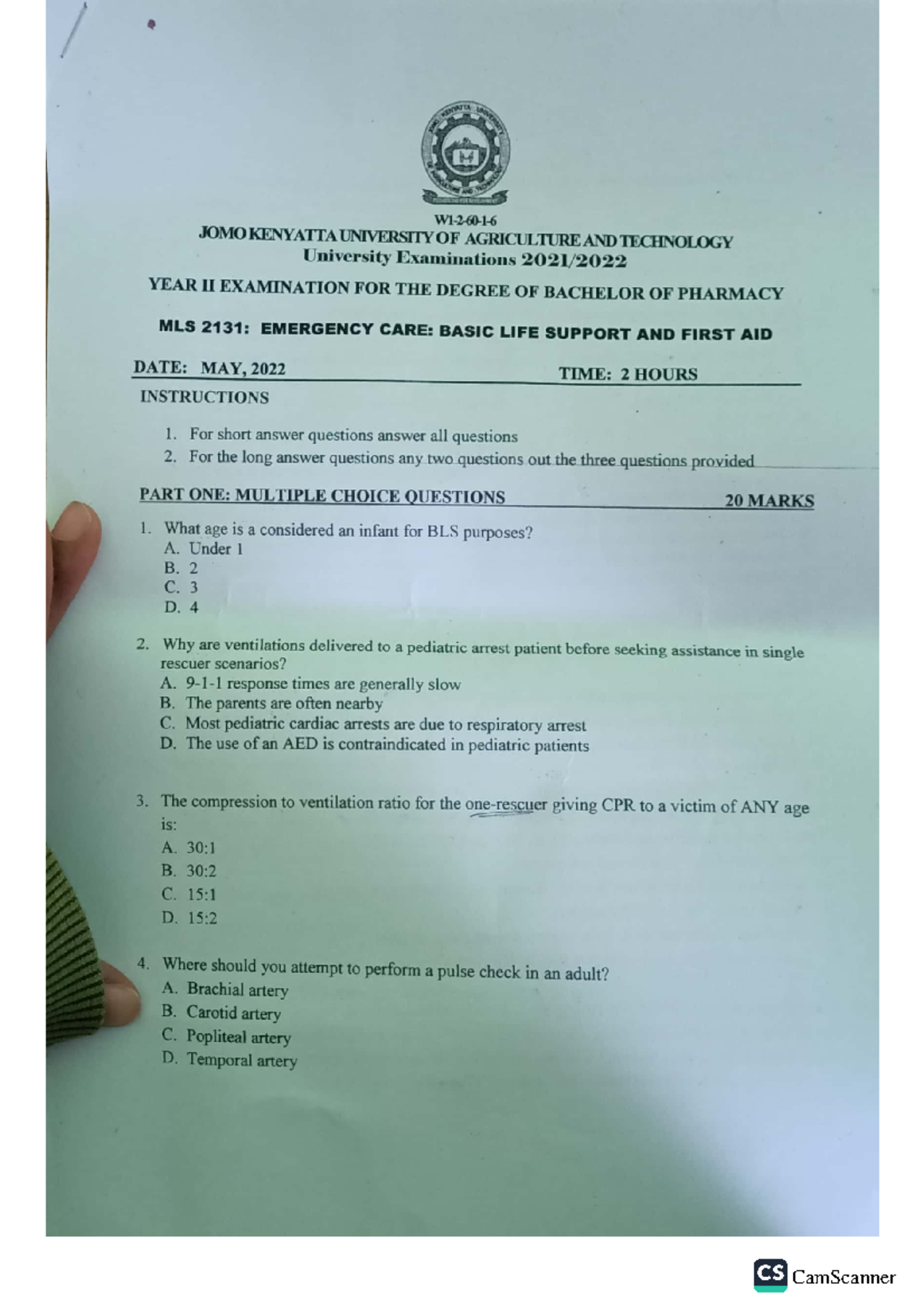 First aid main exam - good for revision - Medical Physiology - Studocu