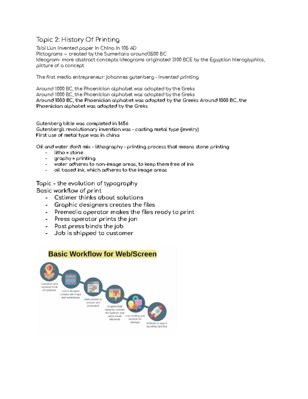 GCM 110 - Week 2 history of printing - Topic 2: History Of Printing Ts ...