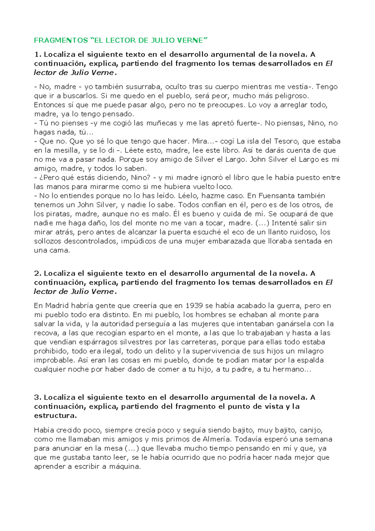 Fragmentos - apuntess - FRAGMENTOS “EL LECTOR DE JULIO VERNE” Localiza ...