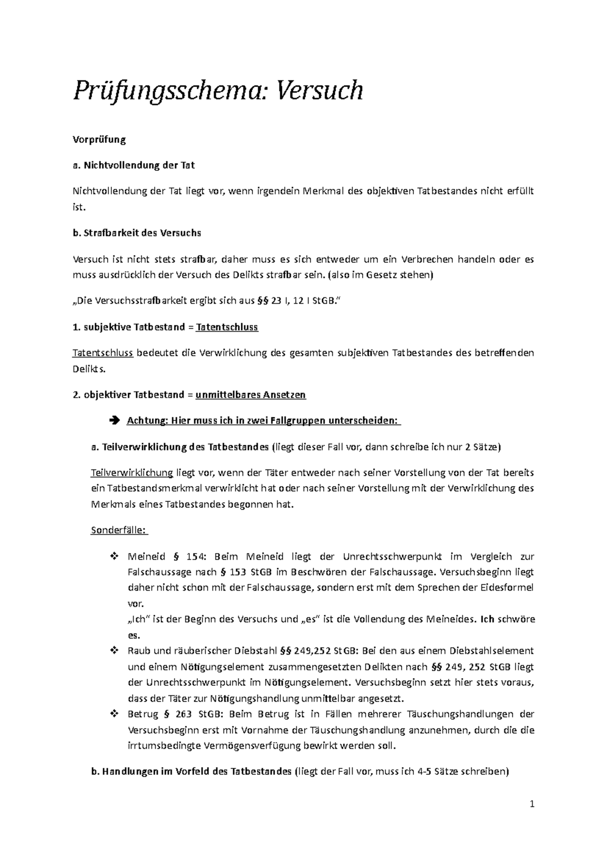 Prüfungsschema Versuch - Prüfungsschema: Versuch Vorprüfung a ...