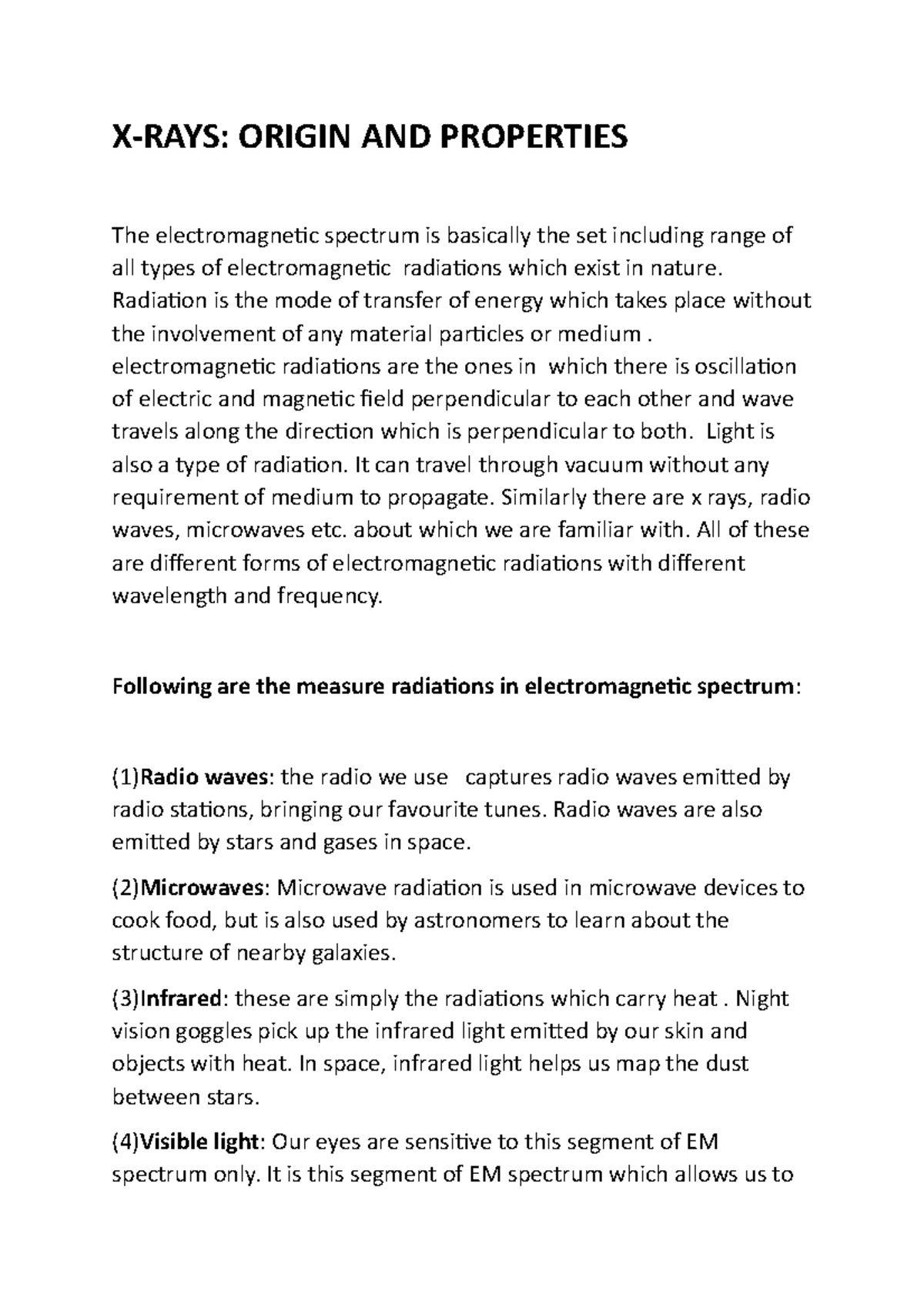 X rays - origin and types - Development of Modern Phys - Studocu X rays - origin and types - Development of Modern Phys - Studocu