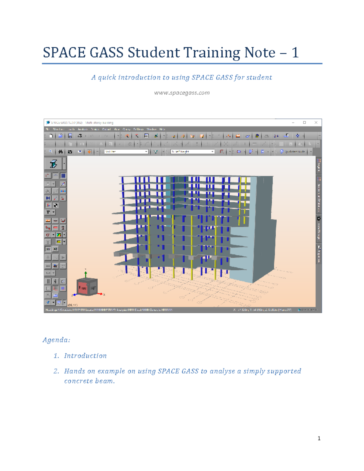Space GASS Student Training Note - SPACE GASS Student Training Note – 1 ...