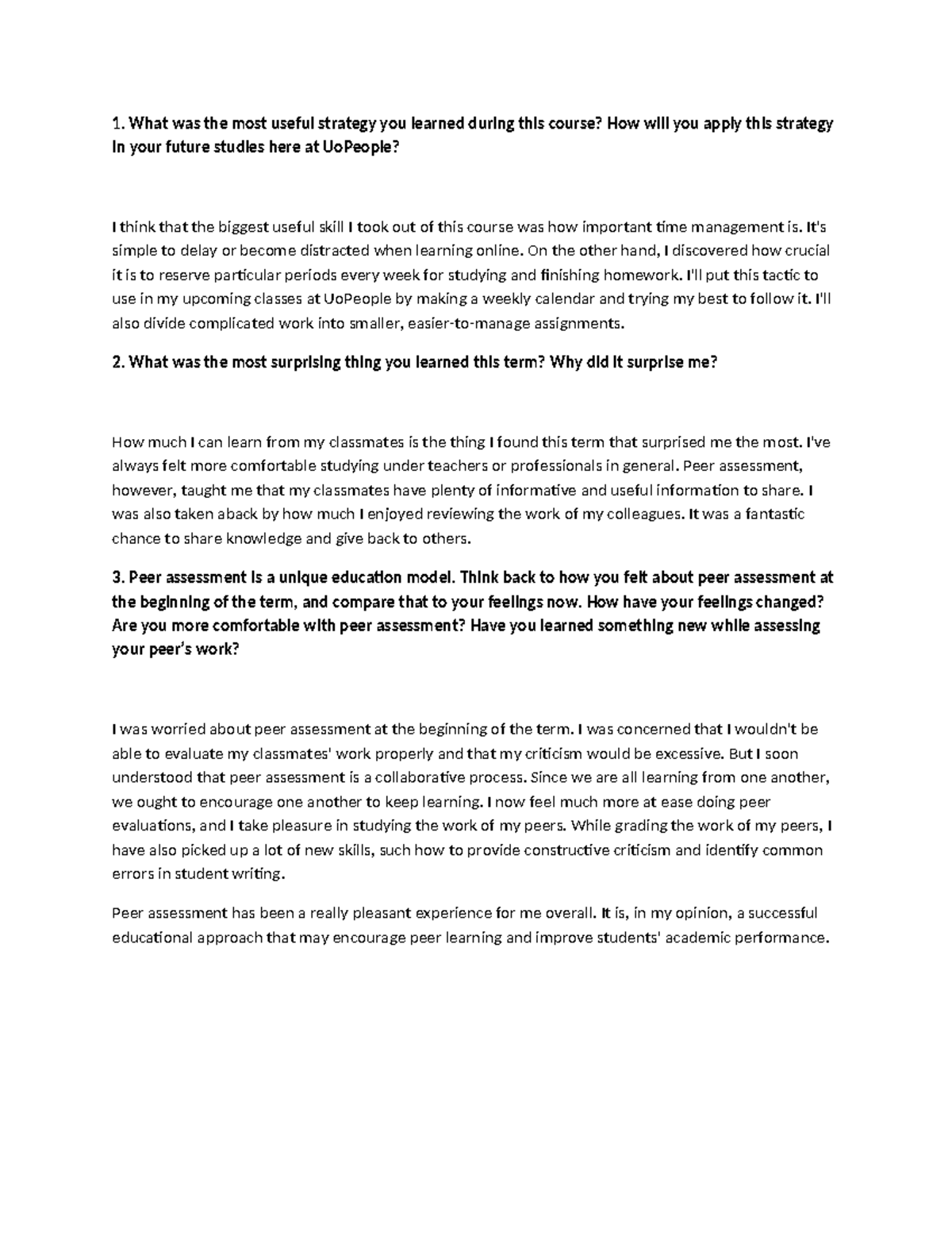 Assignment unit 8 Online Learning - What was the most useful strategy ...