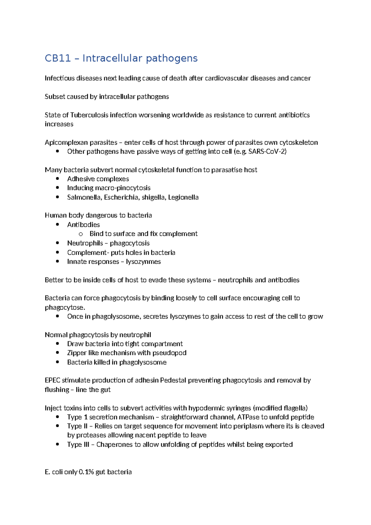 CB11 intracellular pathogens 2 - CB11 – Intracellular pathogens ...