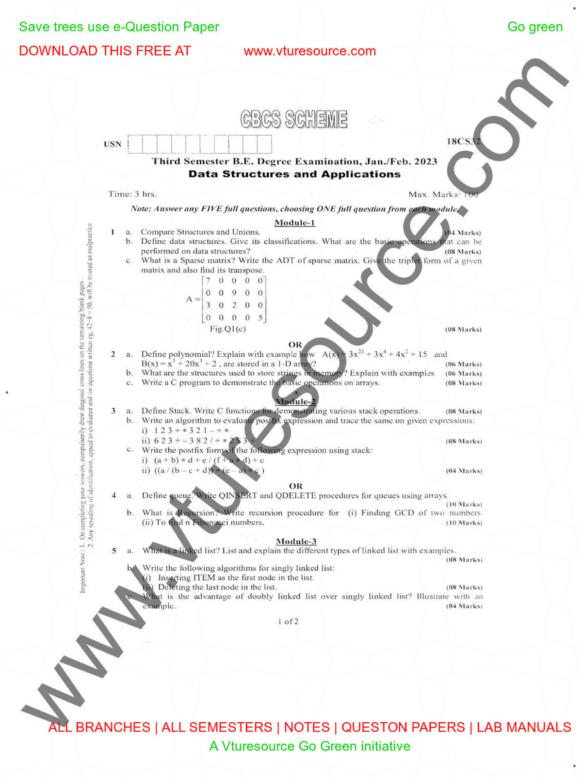 Feb-2023 - 3rd sem cse - Studocu