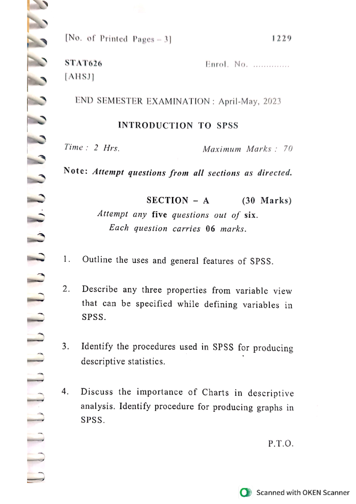 SPSS - Psychology notes - Clinical Psychology - Studocu