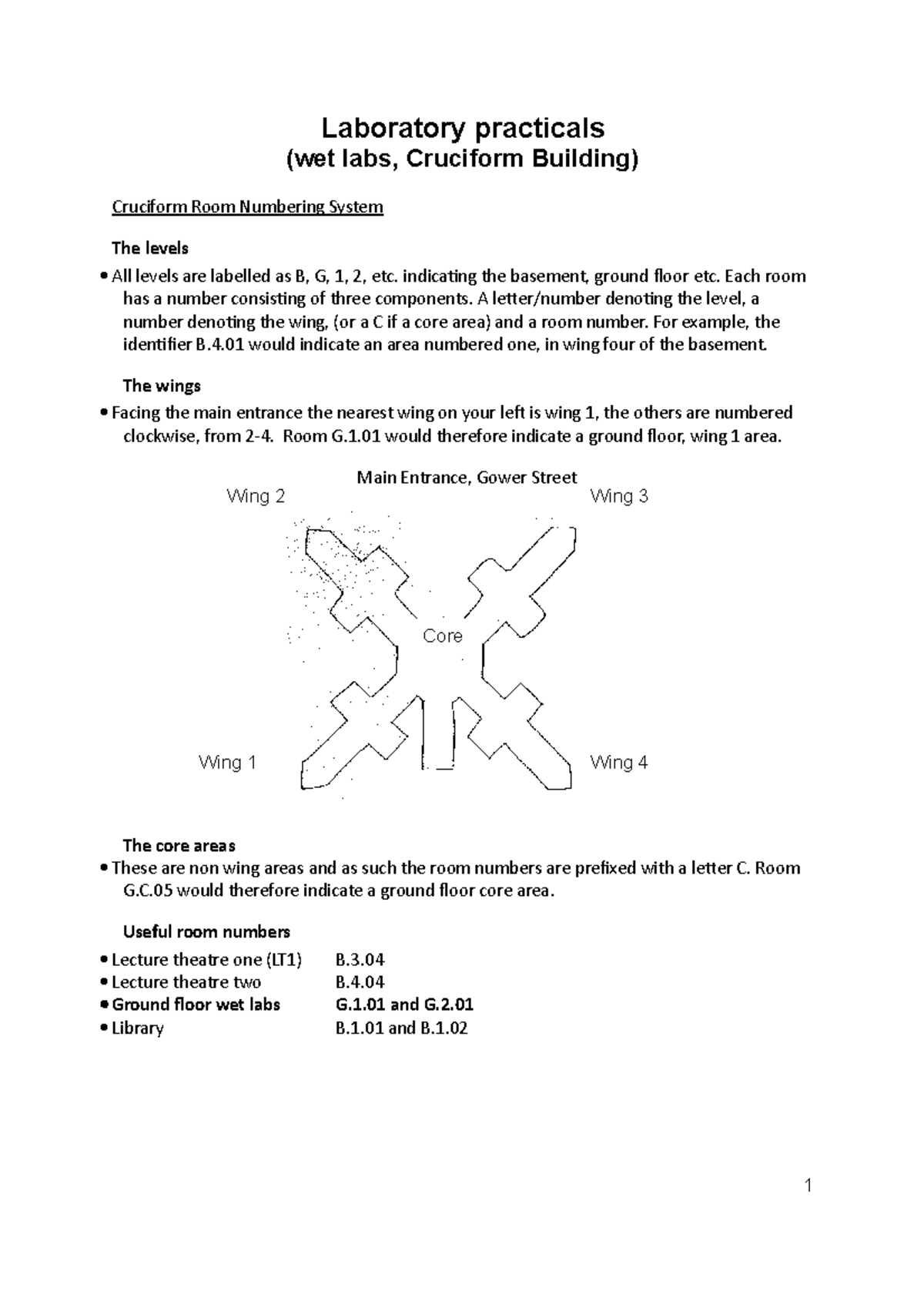 Laboratory practicals-Bioc0004 2022 - Laboratory practicals (wet labs ...