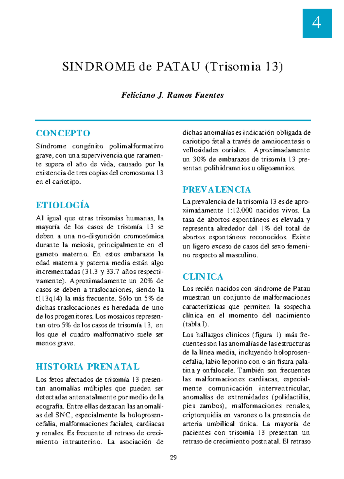 4-patau - Tp uba 2024 - CONCEPTO Síndrome congénito polimalformativo ...