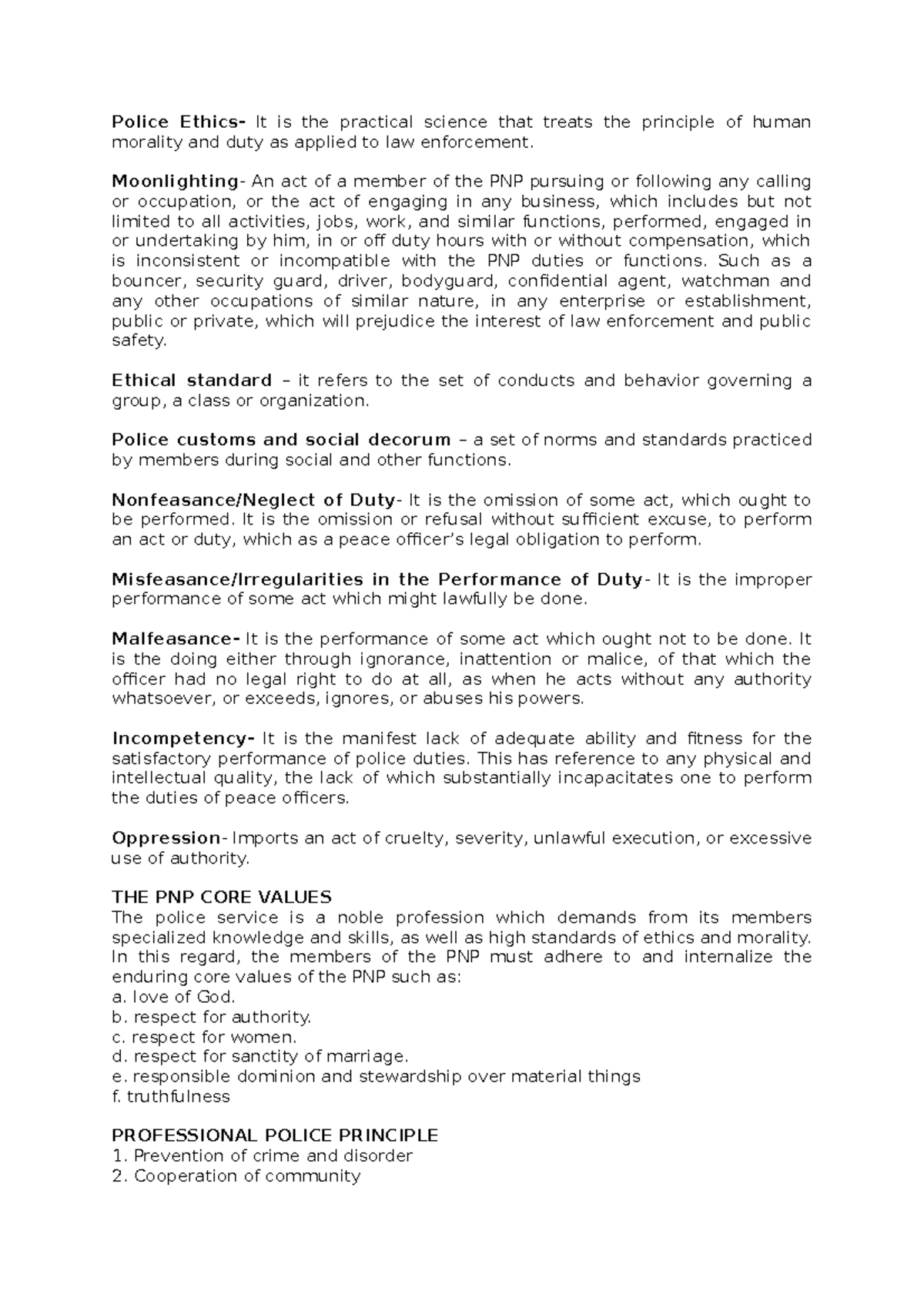 CRIM-04-Moduleee - Module - Police Ethics- It is the practical science ...