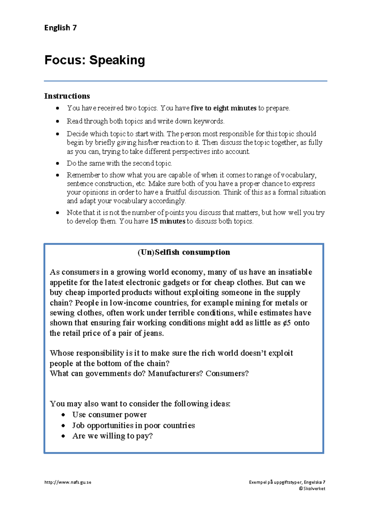 Eng7 speakingkort - How to practice speech. Give elequant speeches and ...