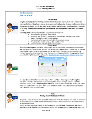 A1.03.1 The Laws of Motion Assignment - A1.03 The Laws of Motion ...
