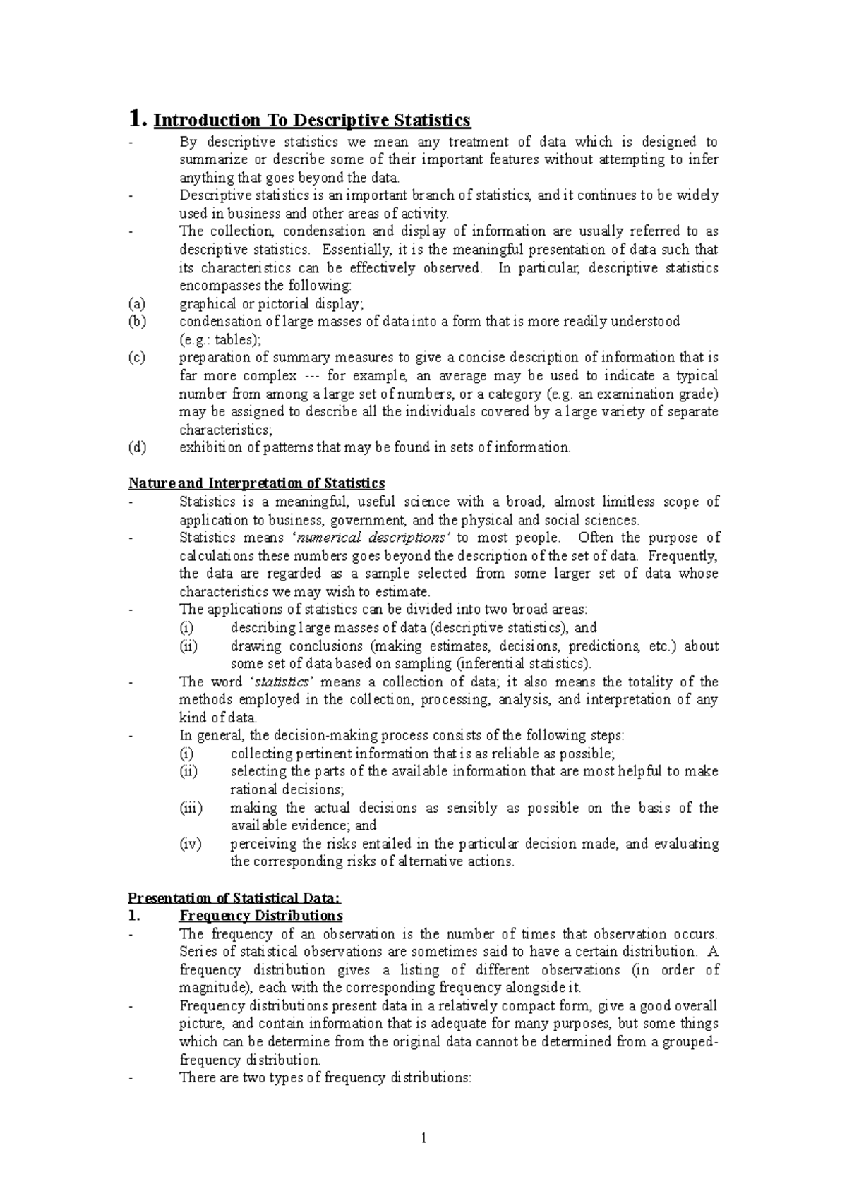 Chapter 1 219 - 1. Introduction To Descriptive Statistics By ...