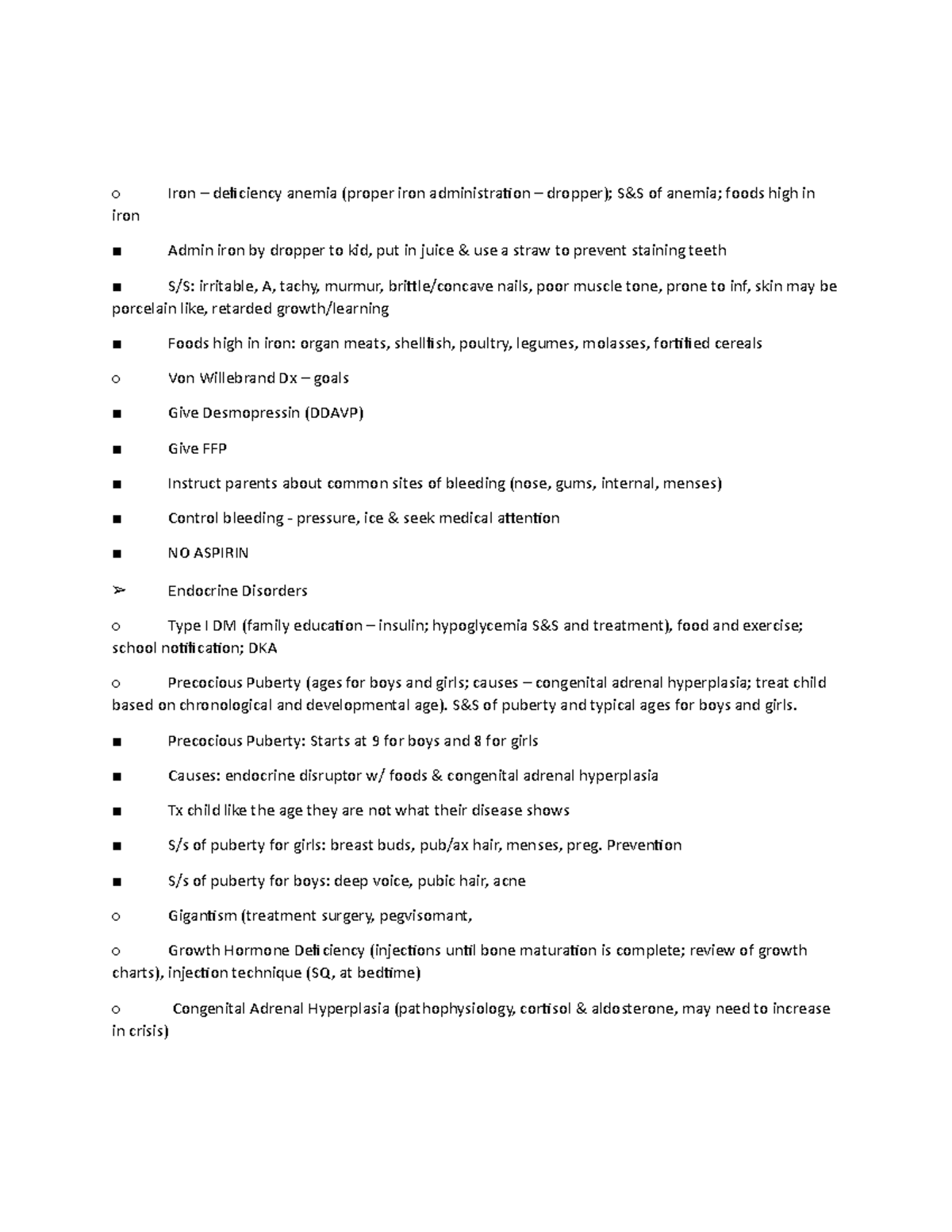 Nine - lecture notes - Iron – deficiency anemia (proper iron ...