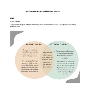 Wriiten Analysis- Reading in the Philippine History - Reading in the ...