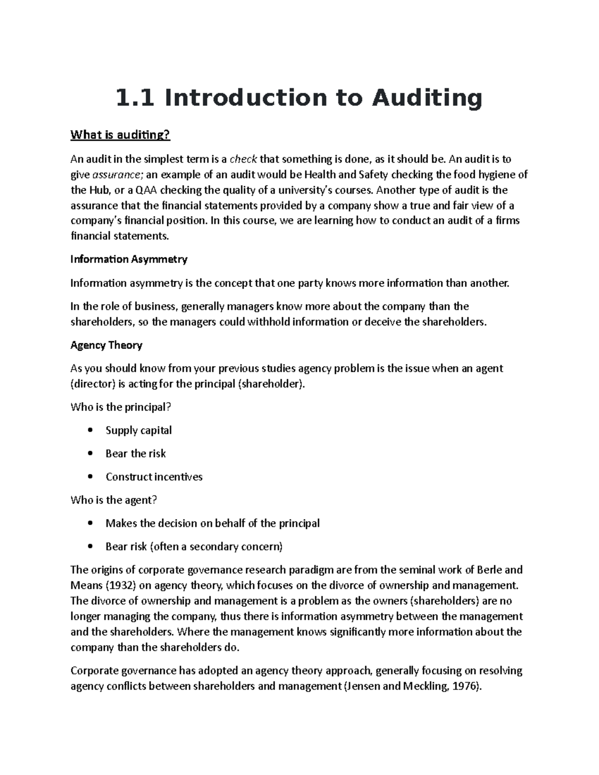 1 1 Intro To Auditing Lecture Notes 1 4 1 Introduction To Auditing