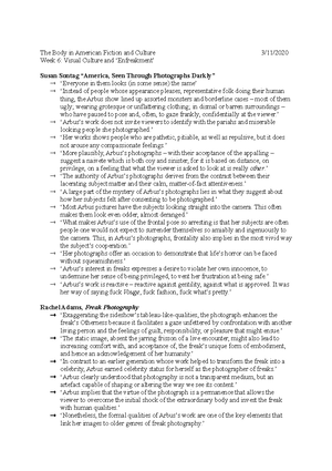 Disability in the Southern Grotesque Week 2 - The Body in Modern ...