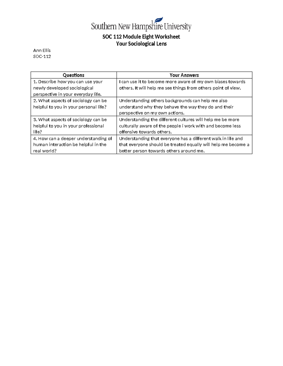 SOC 112 Module Eight Worksheet - SOC 112 Module Eight Worksheet Your ...