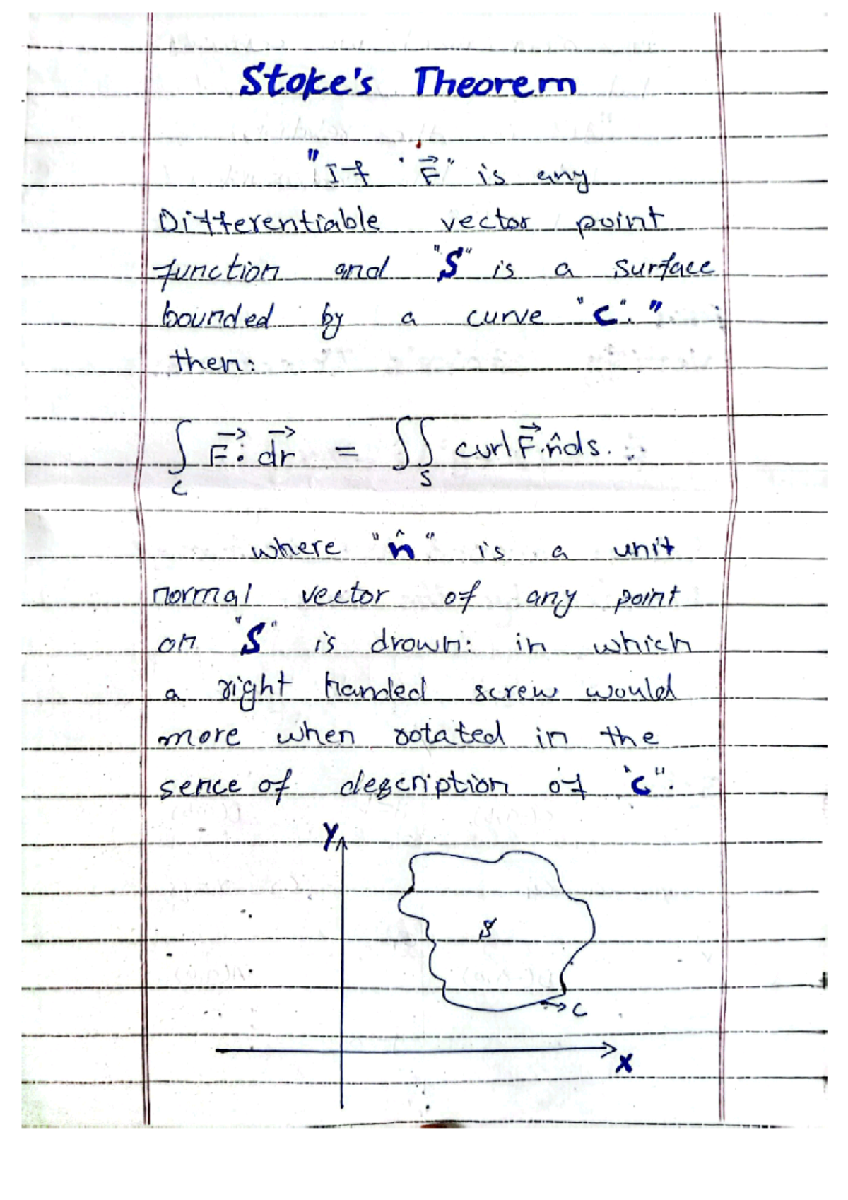 Stoke's Theorem - abc - Calculus III - Studocu