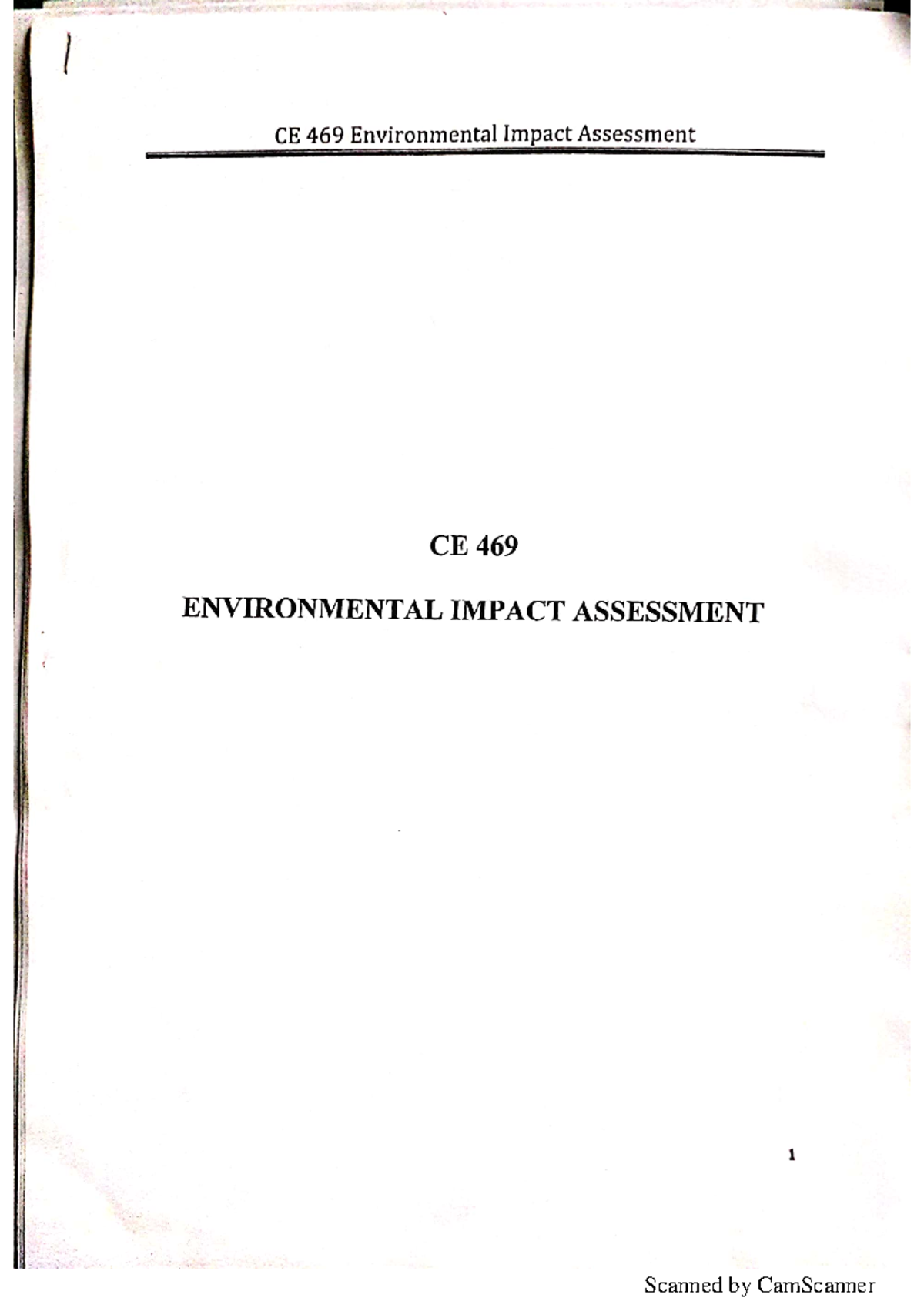 Environmental Impact Assesment mod 1, 2 - Studocu