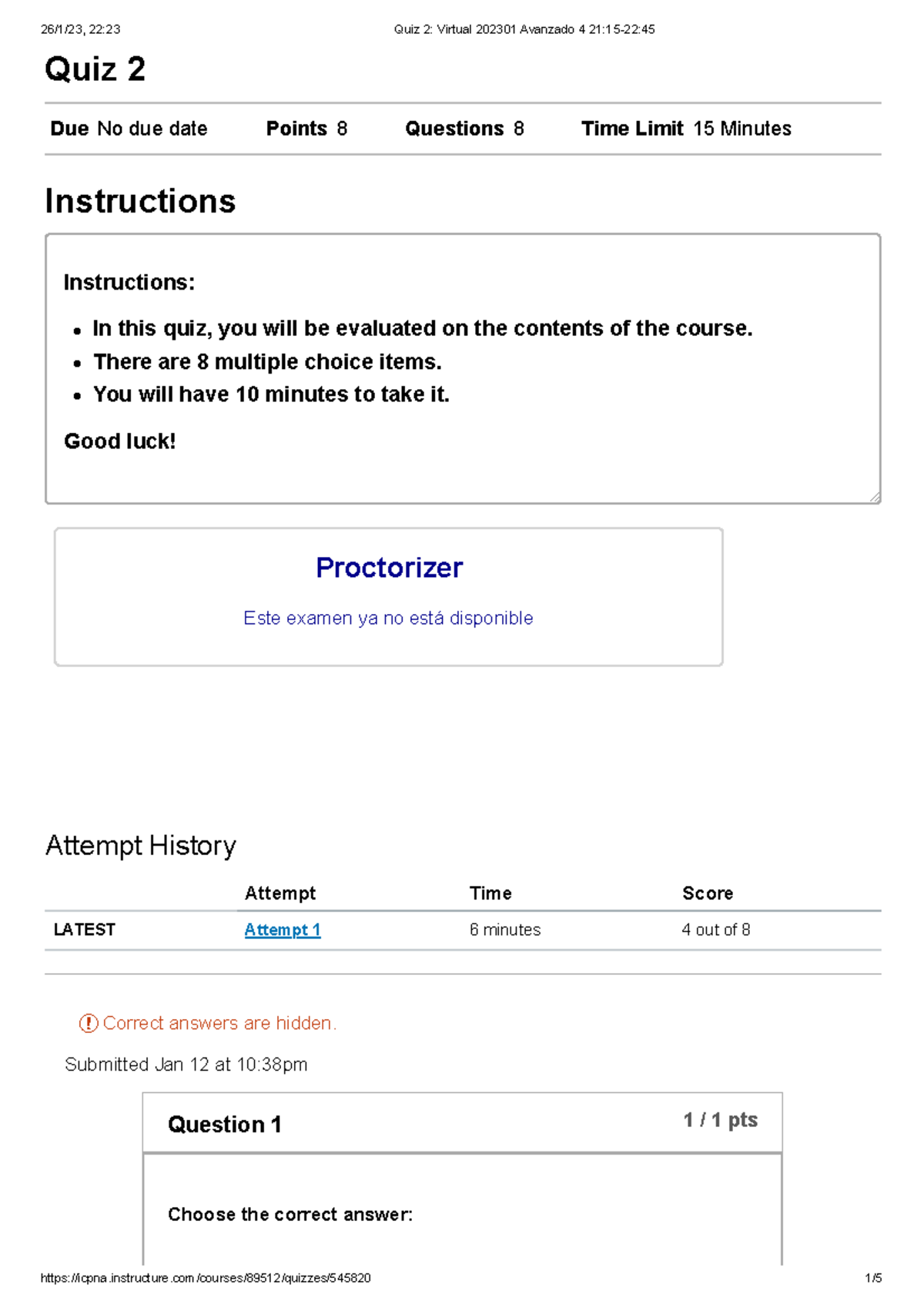 AG1 Quiz 2 - English - Quiz 2 Due No due date Points 8 Questions 8 Time ...