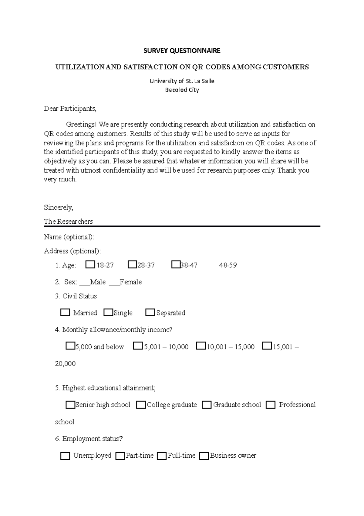 Newsurveyy 2 - This is a survey questionnaire for our Research Thesis ...