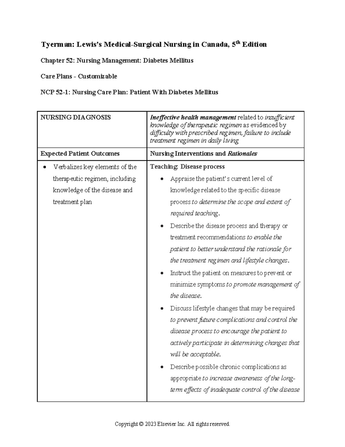 Diabetes-NCP - diabetes nursing care plan, will provide you with new ...