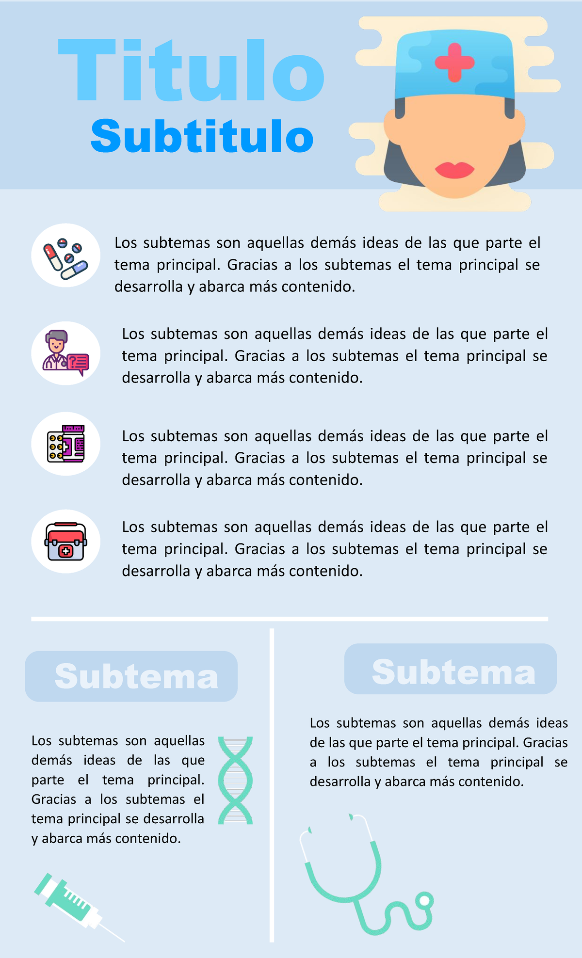 Infografia studygram dig - Titulo Subtitulo Los subtemas son aquellas ...