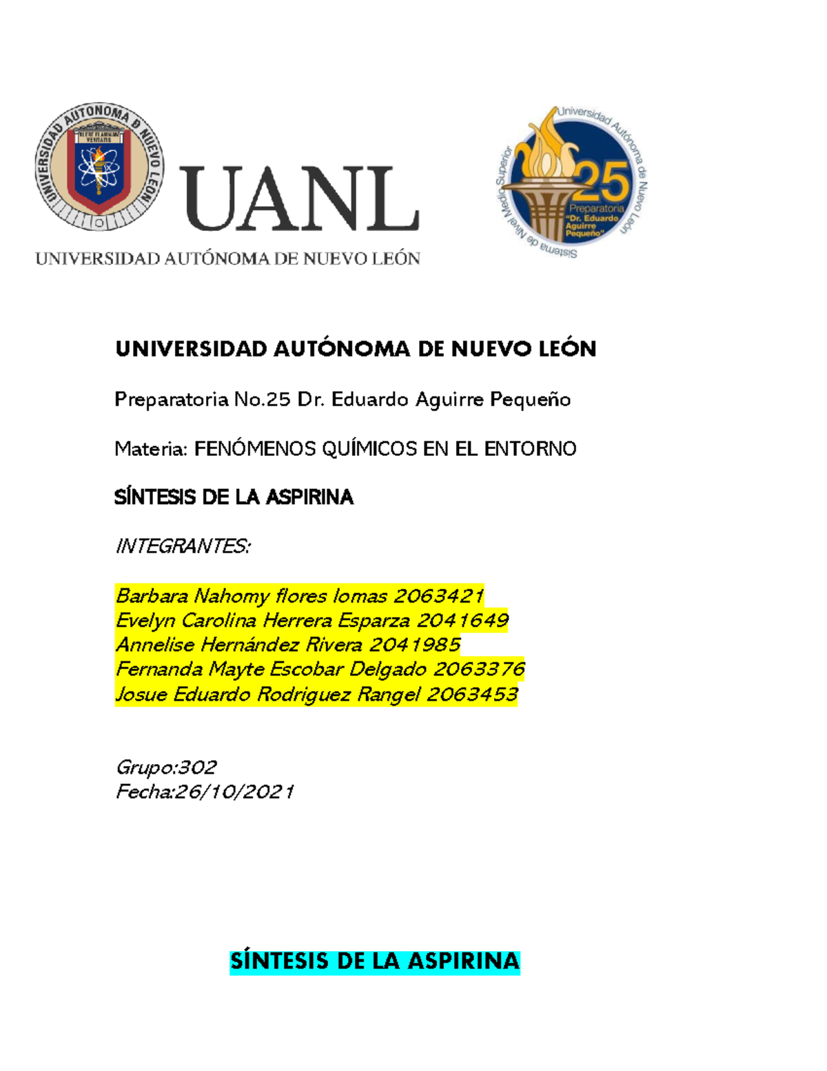 FQE etapa 4 EV E2 - Tareas - UNIVERSIDAD AUTÓNOMA DE NUEVO LEÓN ...