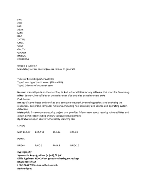 SSCP Study Guide - .te - ITAS 3050 - Studocu