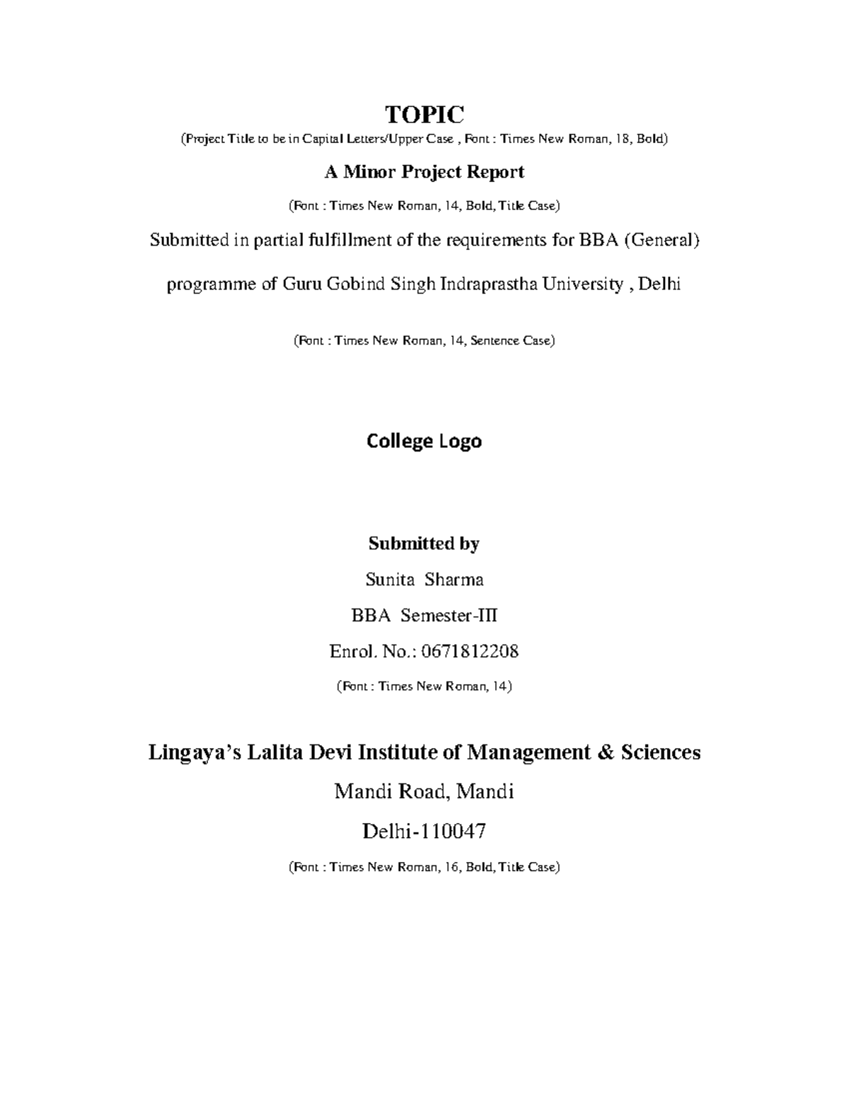 Minor-Project-report-Guidelines (1) - TOPIC (Project Title to be in ...