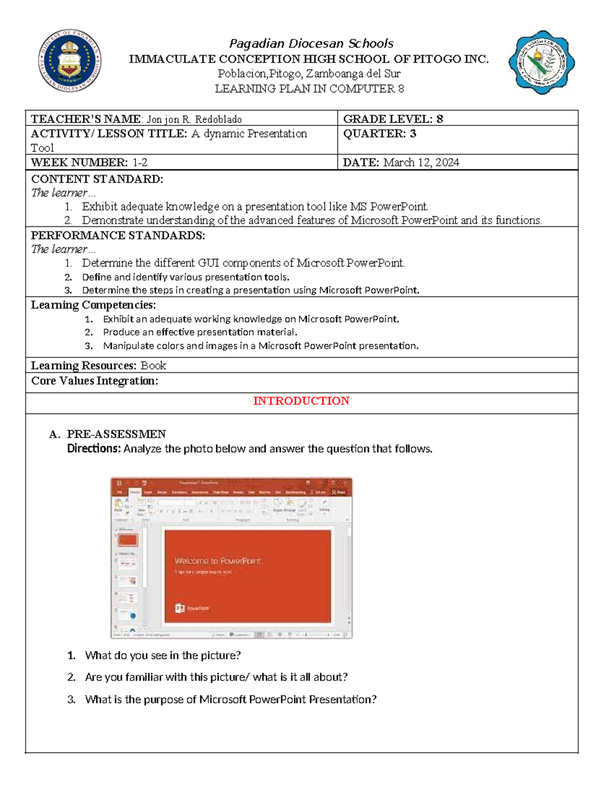L Earning-PLAN-DEMO - none - Pagadian Diocesan Schools IMMACULATE ...