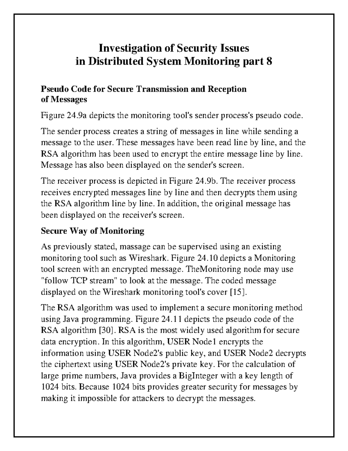 Investigation of Security Issues part 8 - Investigation of Security ...