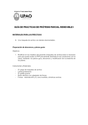 Protocolo PARA Protesis Total - Alejandra Maria Rosales Basto orcid ...