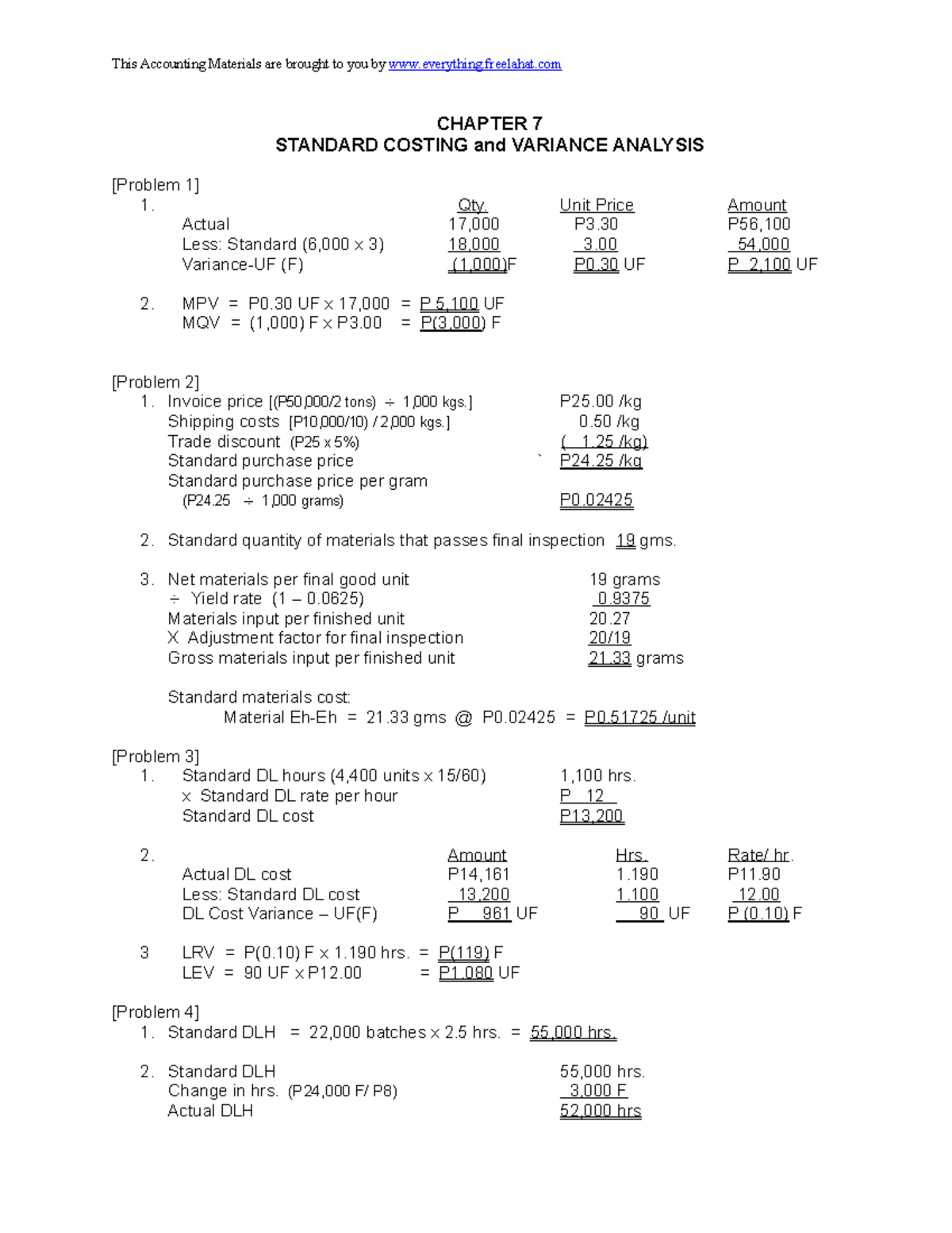 Chapter 7 Cost Acct CHAPTER 7 STANDARD COSTING And VARIANCE chapter-7-cost-acct-chapter-7-standard-costing-and-variance