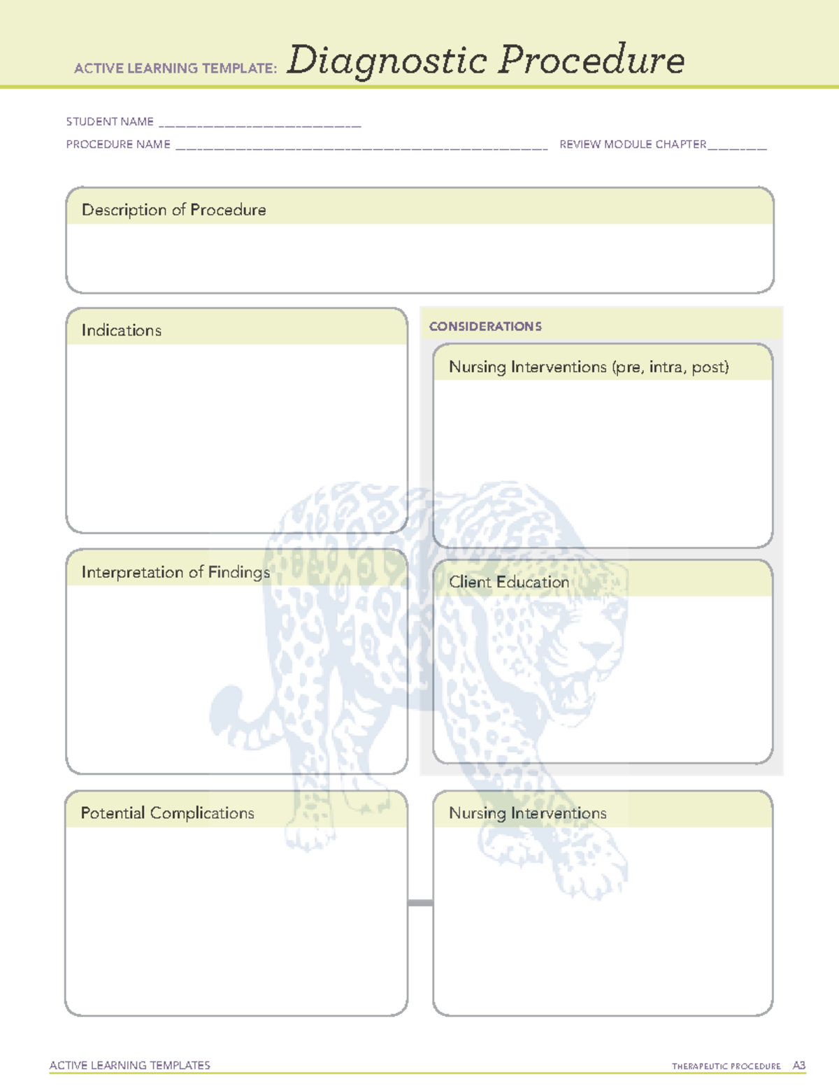 Diagnostic procedure form pet apparel logo watermark - ACTIVE LEARNING ...
